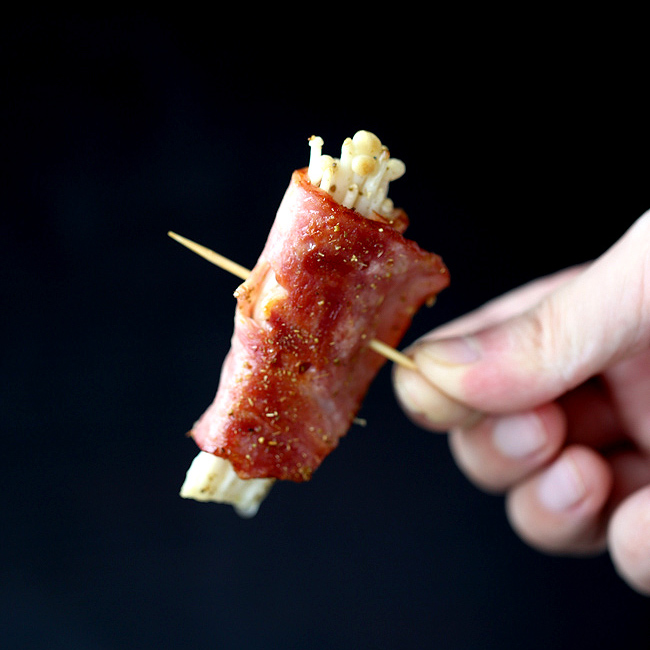Enoki Mushroom Wrapped by Bacon - China Sichuan Food